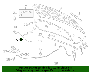 2012-2025 GM Hood Prop Rod Retainer 95073074 GM | GMPartsDirect.com