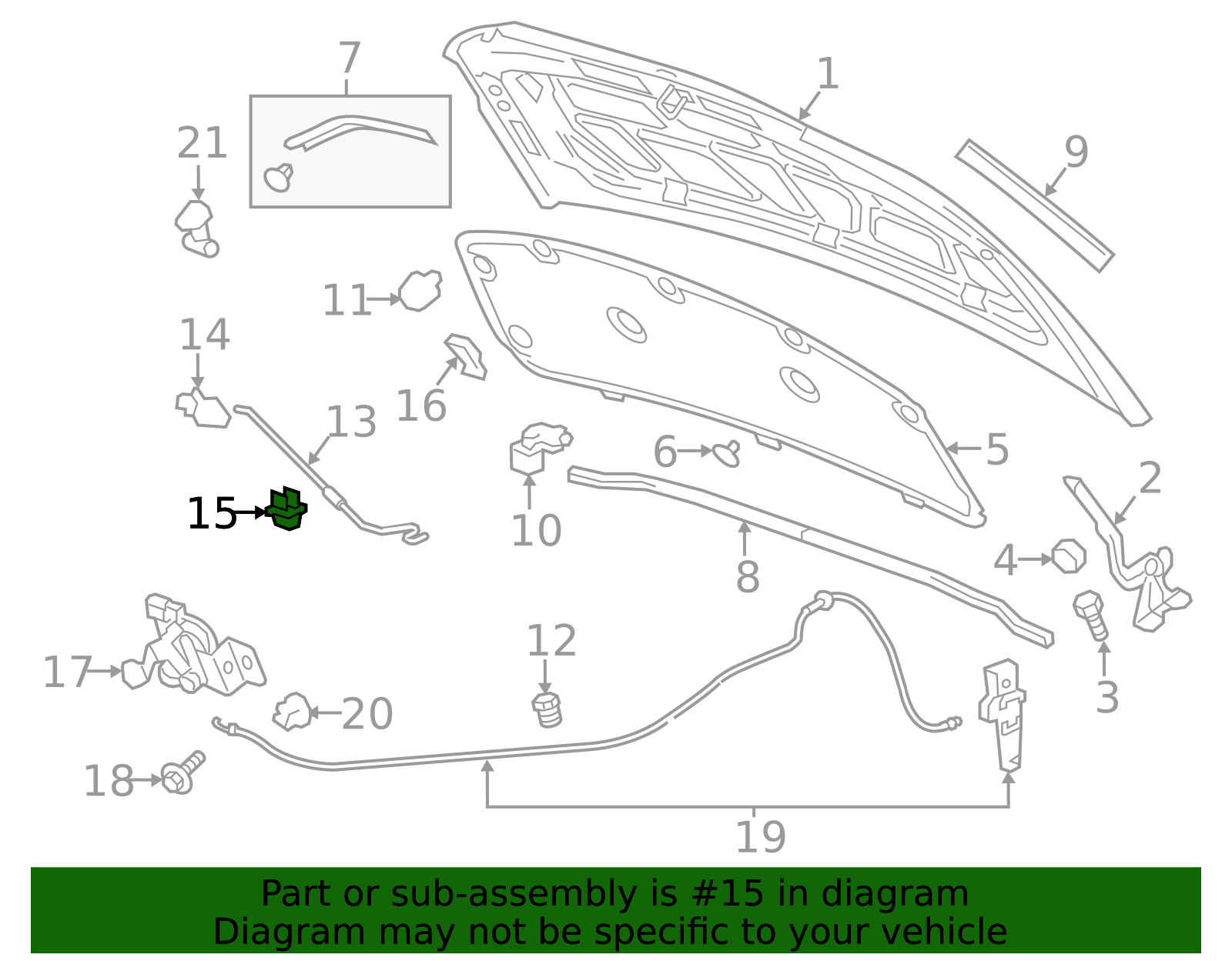 95073074 - Hood Prop Rod Retainer 2012-2025 GM | GMPartsNow