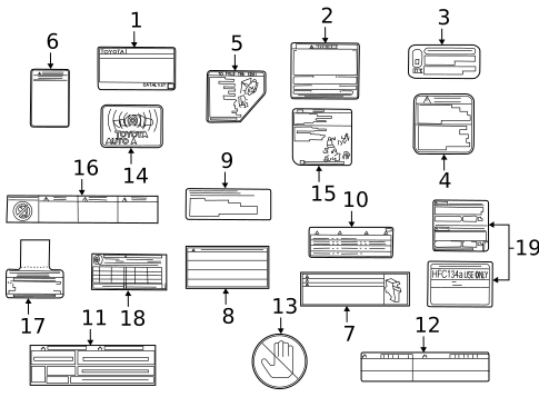 Labels for 2013 Toyota Land Cruiser | Toyota Parts Center