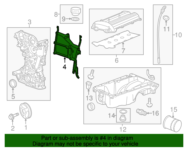 2011-2016 GM Front Cover Gasket 55569748 | GMPartsDirect.com