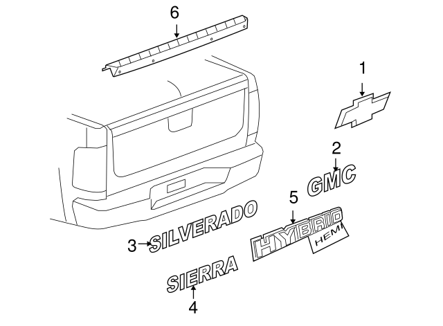2007-2014 GM Tailgate Bowtie Logo 22829422 | GMPartsDirect.com