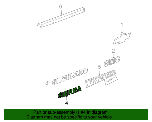 2007-2014 GM Tailgate Bowtie Logo 22829422 | GMPartsDirect.com
