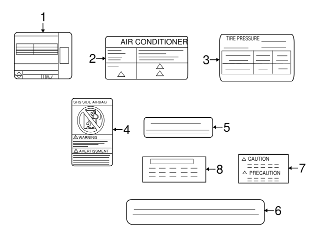 27090-1HE1D - AC Label 2015-2019 Nissan | Nissan Parts & Accessories Online