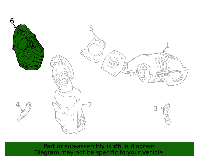 17168-0P040 - Exhaust Manifold Heat Shield - 2017-2023 Toyota | OEM ...