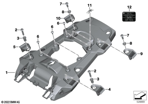 Rear Wheel Cover, License Plate Bracket for 2019 BMW-Motorrad R 1250 GS ...