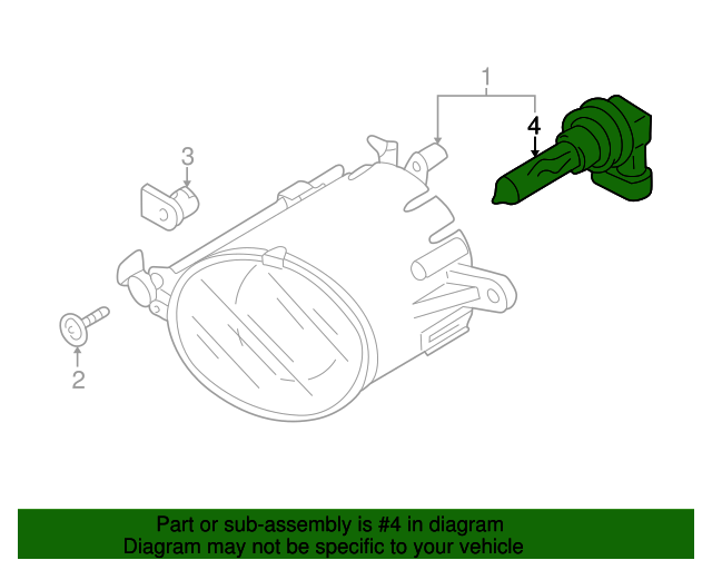 N-105-297-01 - Fog Lamp Bulb 1996-2020 Audi | Audi OEM Parts