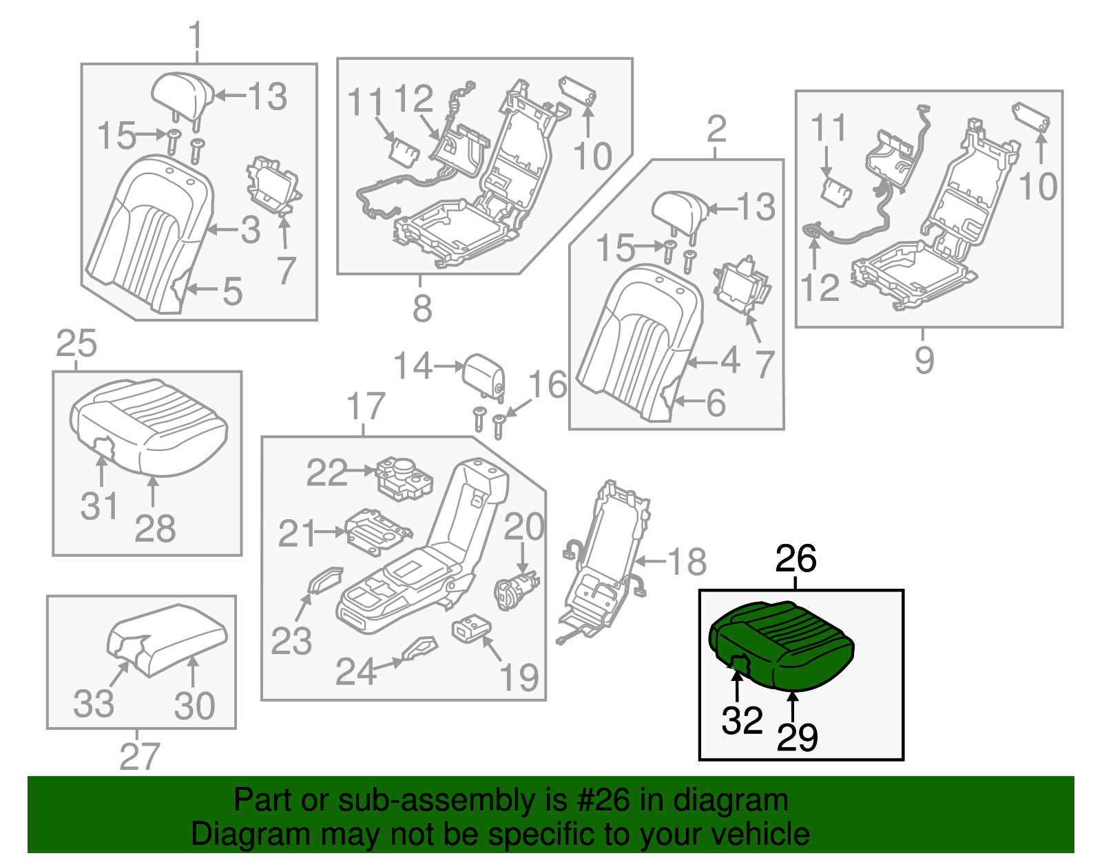 2018-2019 Genesis G90 Cushion Assembly Rear Seat Left-hand 89100-D2FB3 ...