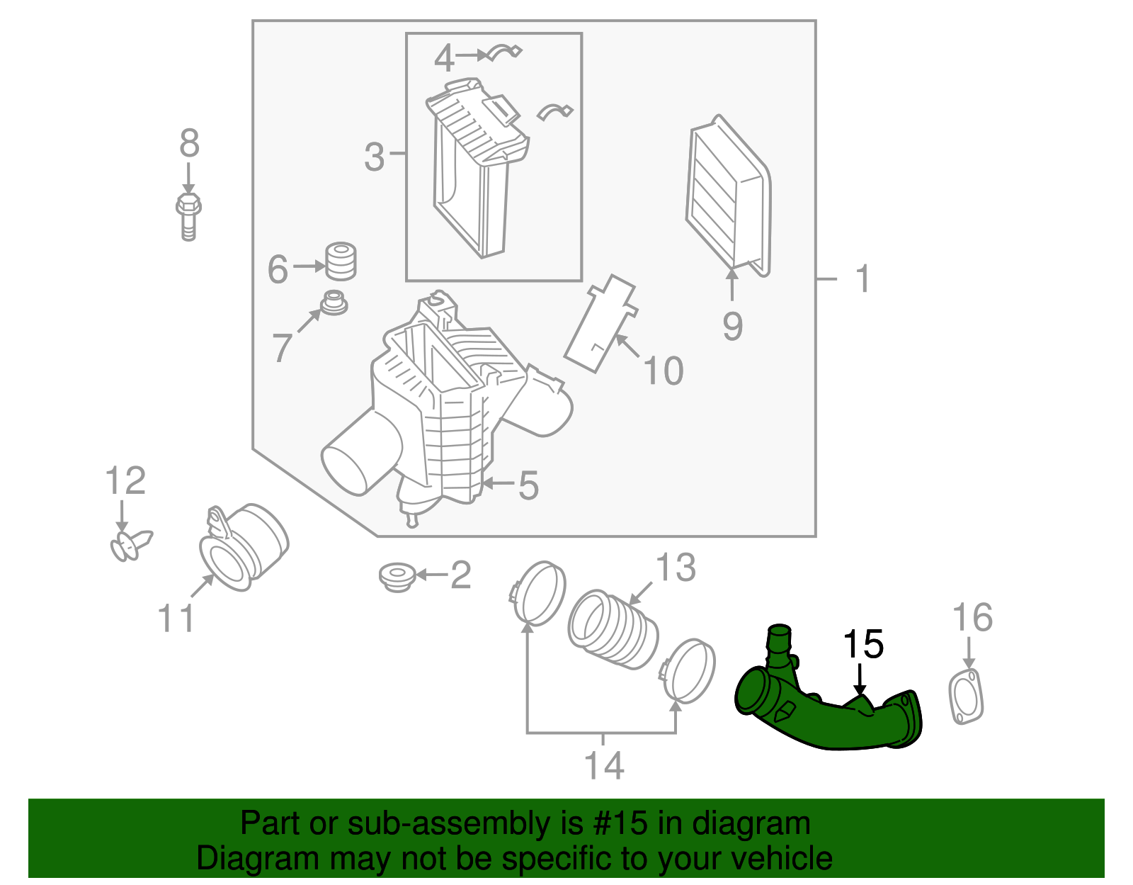 2011-2024 Nissan GT-R Inlet Pipe 14460-38B0B | My Nissan Part