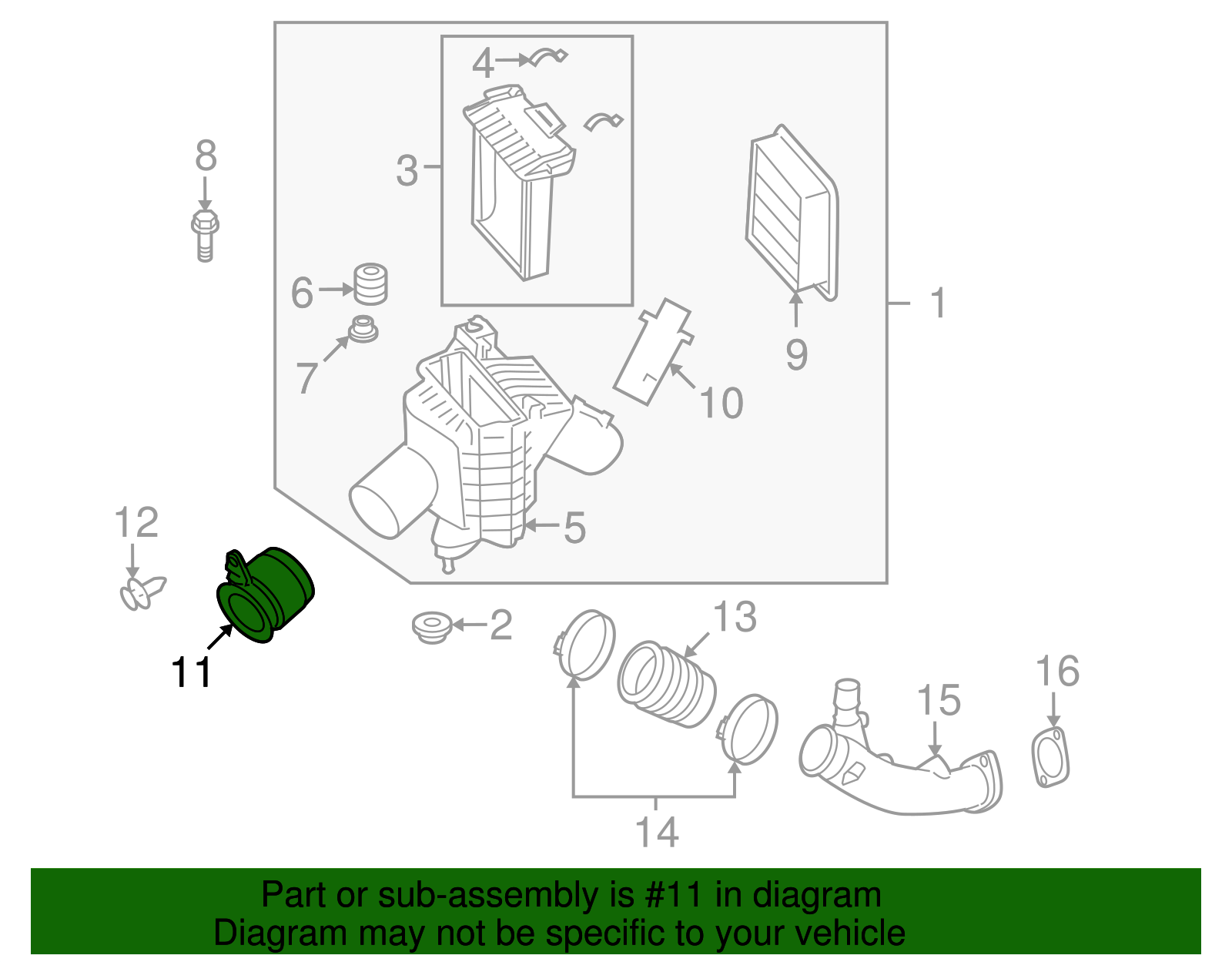 2009-2024 Nissan GT-R Intake Duct 16554-JF00B | Boro Nissan Parts