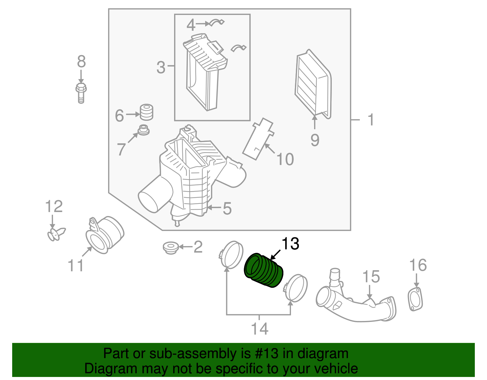 2009-2024 Nissan GT-R Air Duct 16576-JF00A | Melloy Nissan Parts