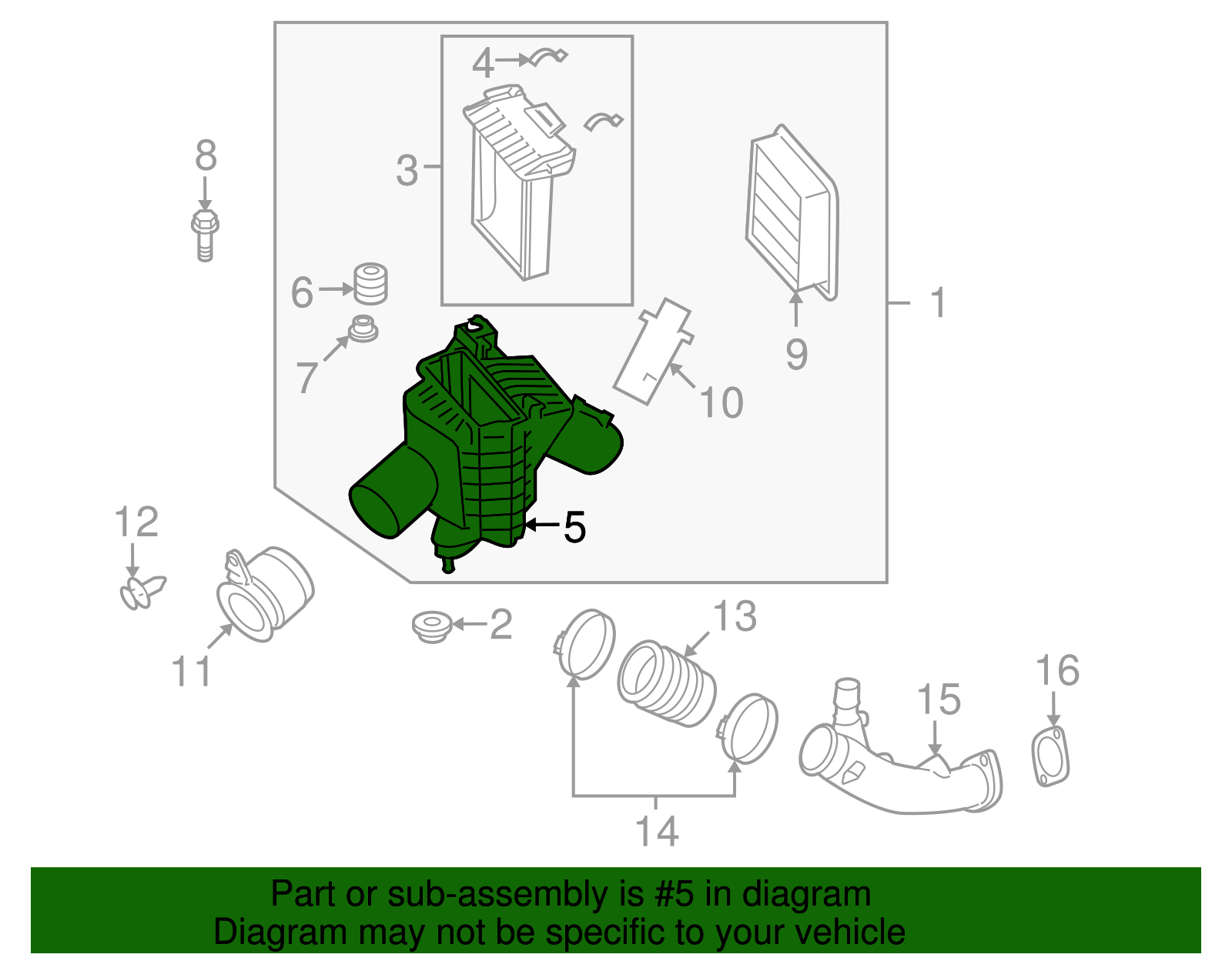 2009-2024 Nissan GT-R Air Cleaner Body 16528-JF00B | Ziegler Nissan of ...