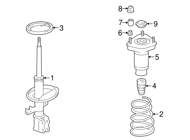 1997-2001 Lexus ES300 Strut Mount 48750-06050 | OEM Parts Online