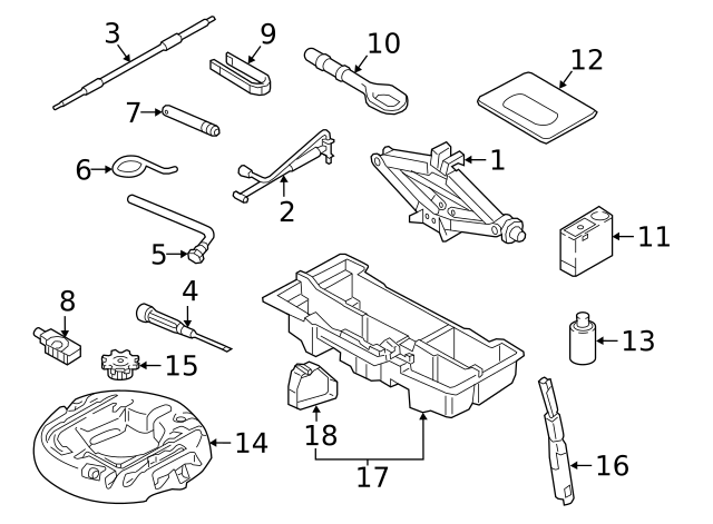 2017-2023 Audi Storage Tray 8W0-012-169-J | Genuine Audi Parts