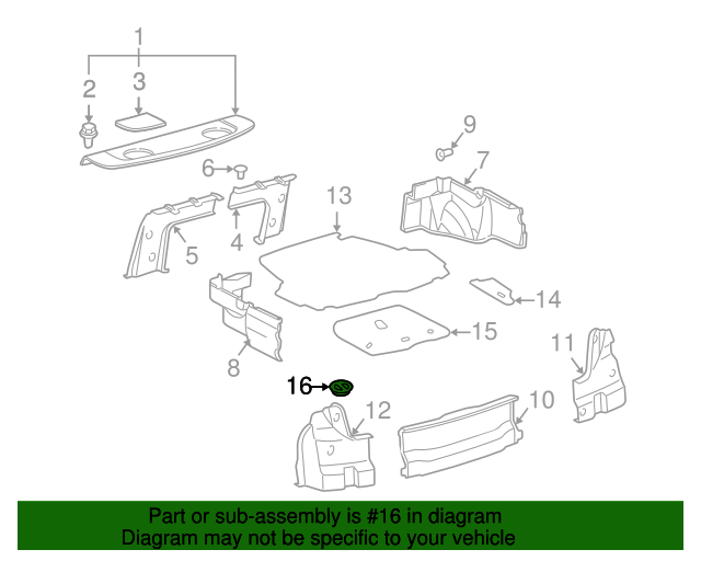 1992-2012 Toyota Clamp; Cover Sub-Assembly 64777-32030 | Toyota Parts ...