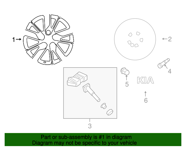 2019-2020 Kia Optima Wheel, Alloy 52910-D5530 | TascaParts.com