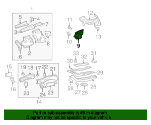 2010-2018 Toyota Highlander Fender Apron Seal 53737-0E050 | Toyota ...