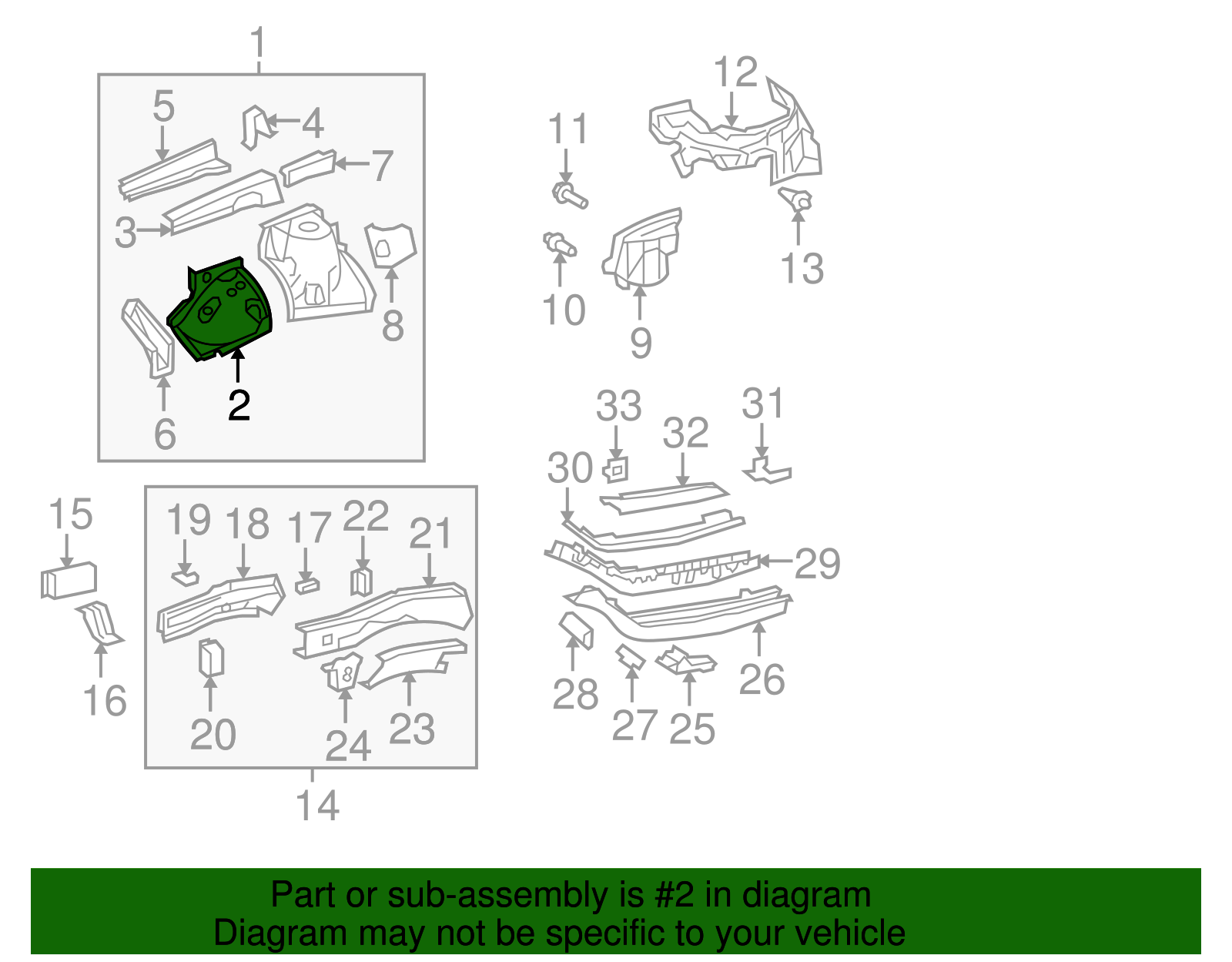 2008-2013 Toyota Apron Panel 53712-0T010 | Toyota Parts Center