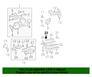2011-2013 Toyota Highlander Tow Hook 51961-0E060 | OEM Parts Online