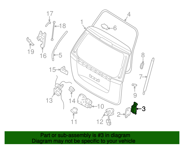 81739-4D001 - Lift Gate Bumper 2006-2014 Kia Sedona | Kia.Parts Store
