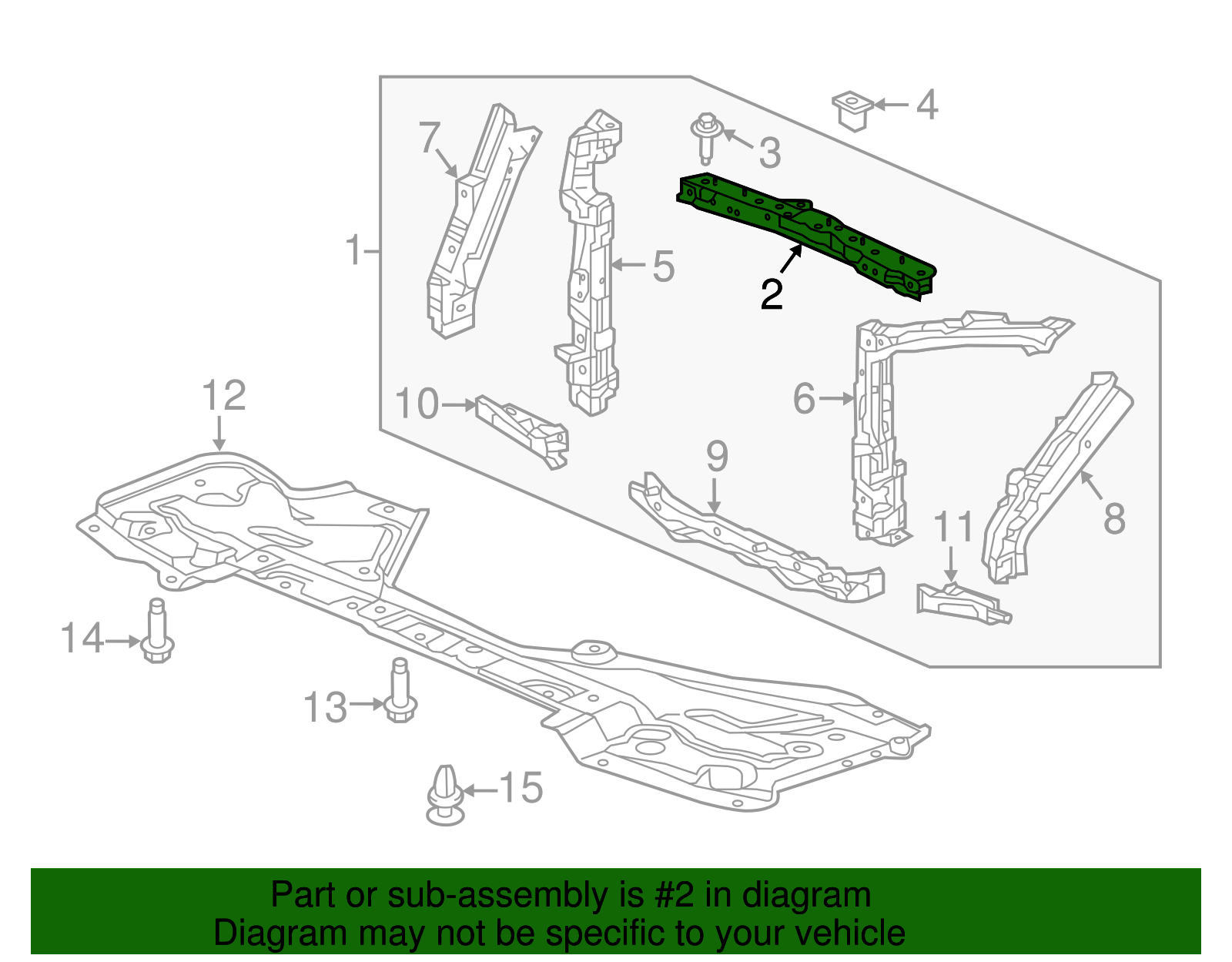 2016-2022 Honda Frame Set, Fr. Bulkhead (upper) 04602-TG7-A00ZZ | Honda ...