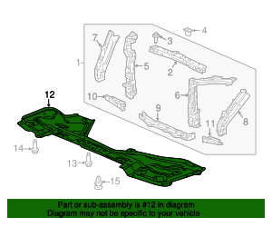 74111-TZ5-A01 - Shield Front Splash - 2020-2021 Honda | Honda Factory Parts