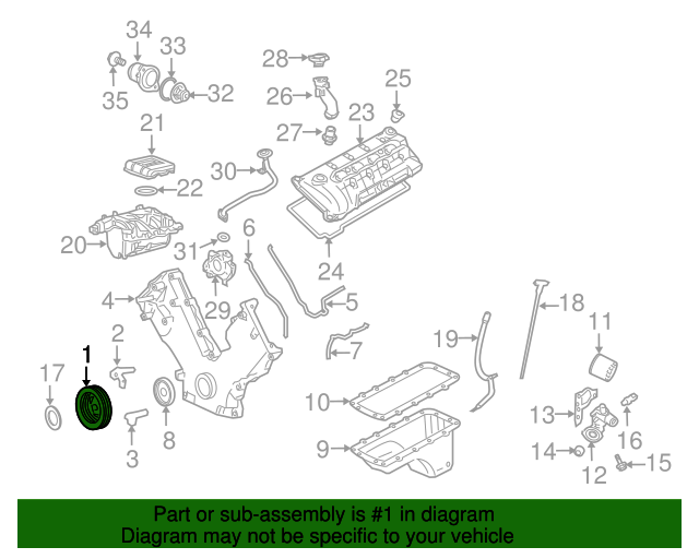 Crankshaft Pulley - Ford (7L3Z-6312-A)