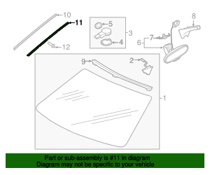8V5-845-453 - Windshield Molding Bracket 2015-2020 Audi | AutoNation Parts