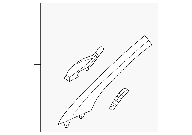 85810-CW000-MMH - Windshield Pillar Trim - 2022-2023 Hyundai Tucson ...