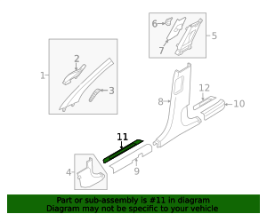 2022-2024 Hyundai Tucson Scuff Plate 85873-N9500-NNB | OEM Parts Online