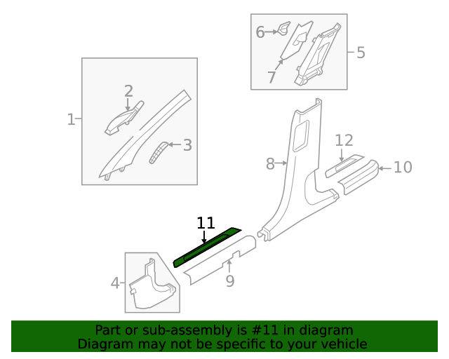 85883-CW000-NNB - Door Trim Sill Plate Insert 2022-2024 Hyundai Tucson ...