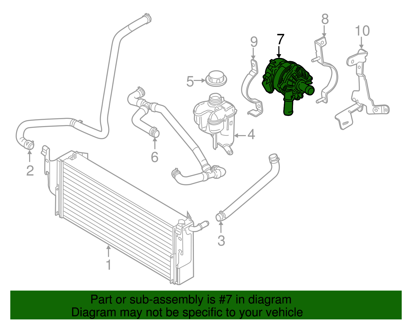 2013-2022 Ford Mustang Motorcraft™ Engine Auxiliary Water Pump PW-534 ...