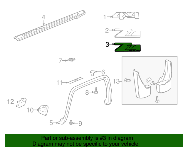 23490447 Decal - New OEM Part From GM Parts Direct | GM Parts Store