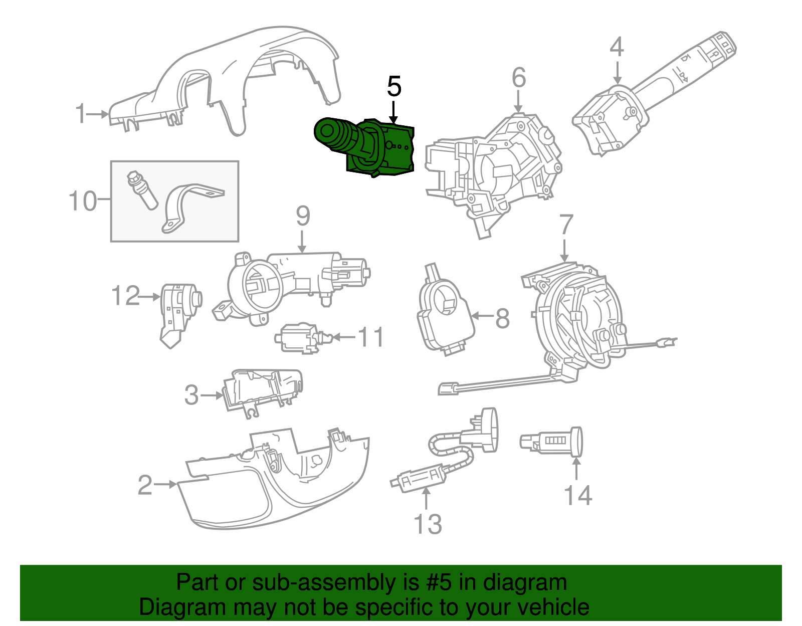 84545436 - Cocoa Turn Signal Switch 2011-2013 GM | Gateway Buick GMC Parts
