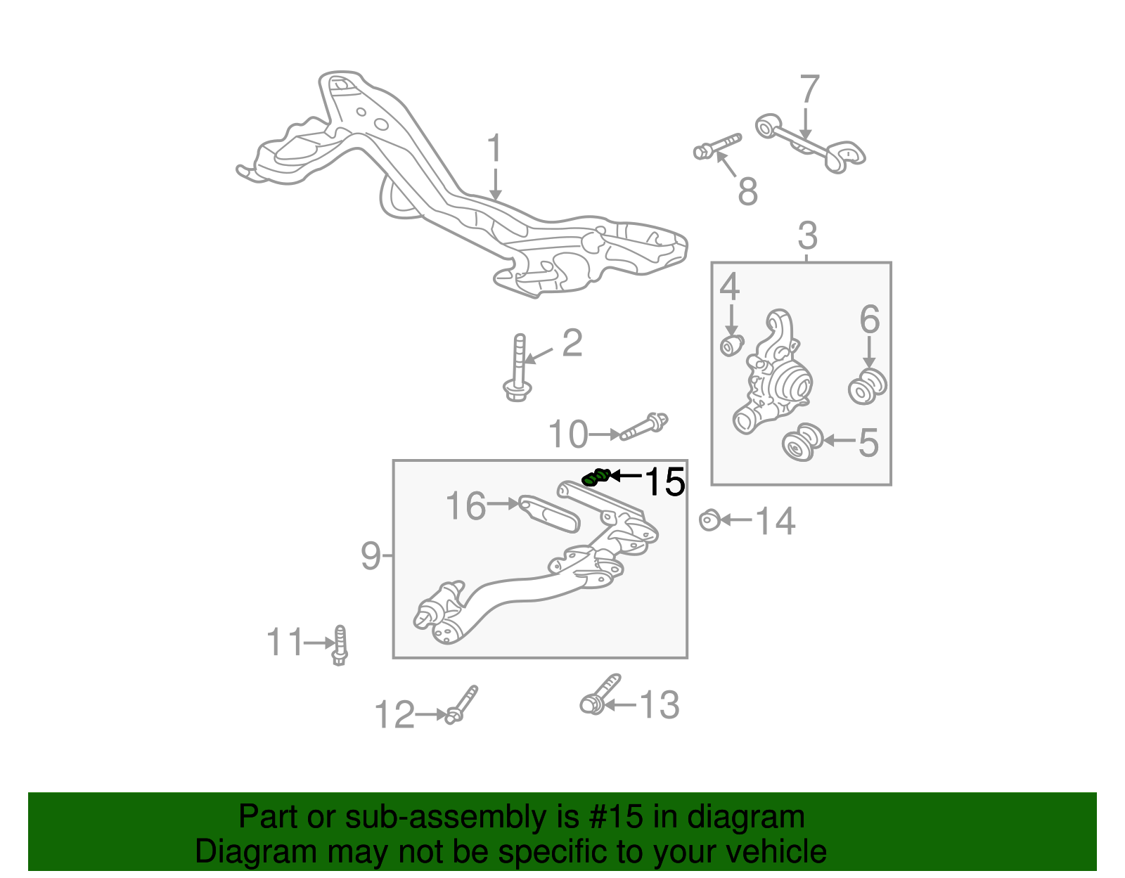 52364-SCV-A02 - 2003-2006 Honda Element - Bush Rear Arm (Lower) (Inner) | Honda Parts Guys