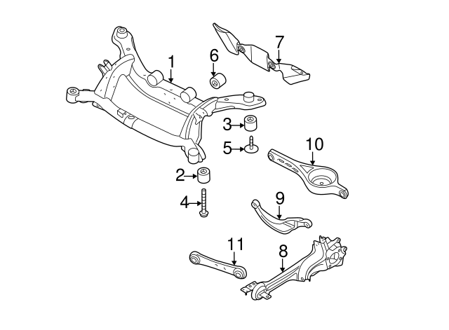 2007-2018 Volvo Suspension Cross-Member Front Bushing 31277272 ...