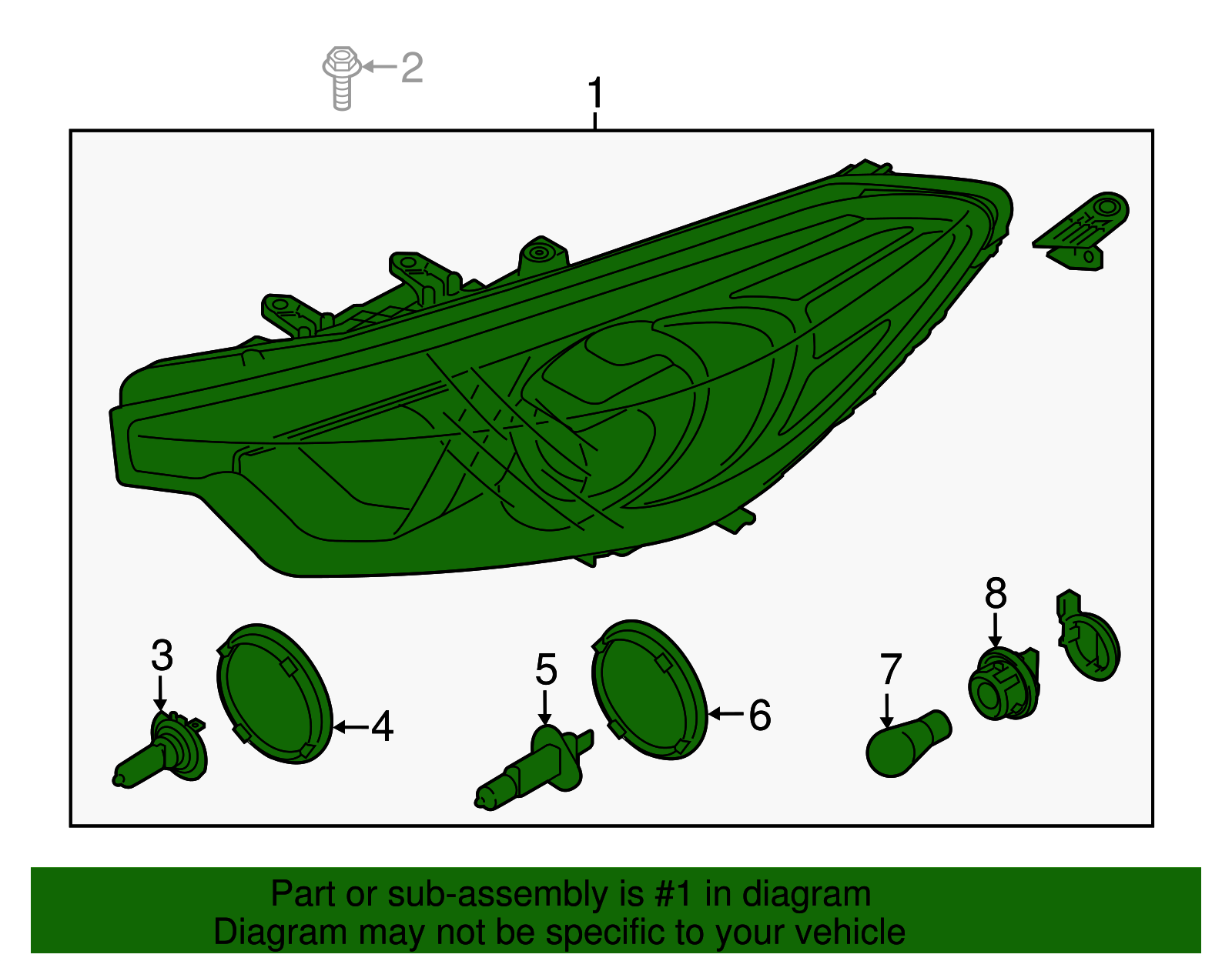 2018 Kia Headlamp Assembly 92102-B0711 | OEM Parts Online