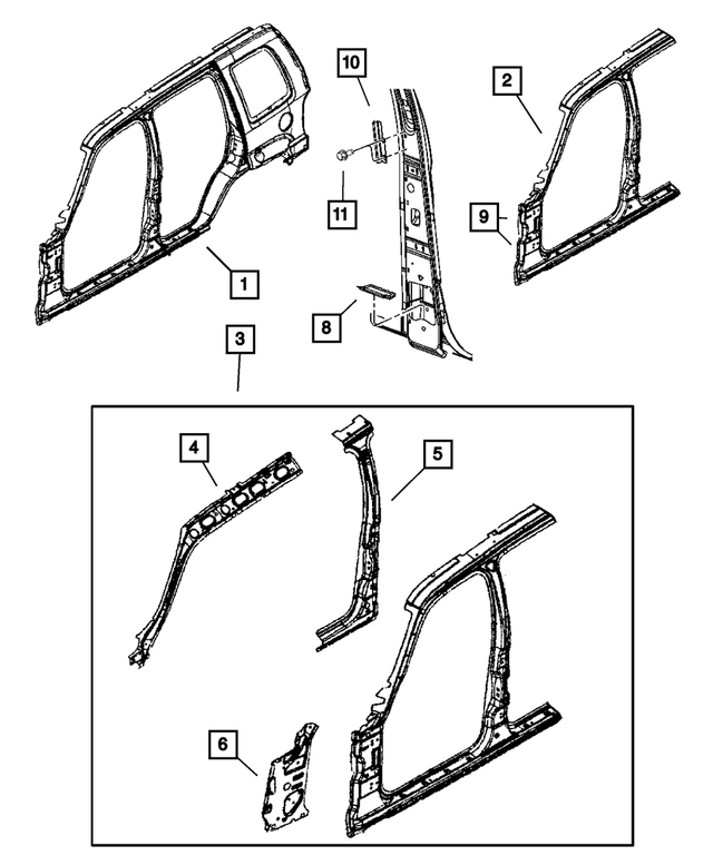 2003 Jeep Liberty Body Side Aperture Front Panel Package, Left ...