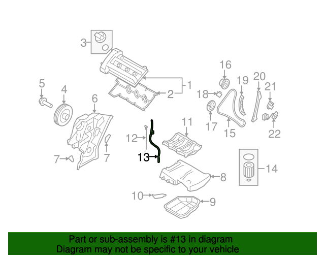 26612-3C100 - Engine Oil Dipstick Tube 2006-2011 Hyundai ...