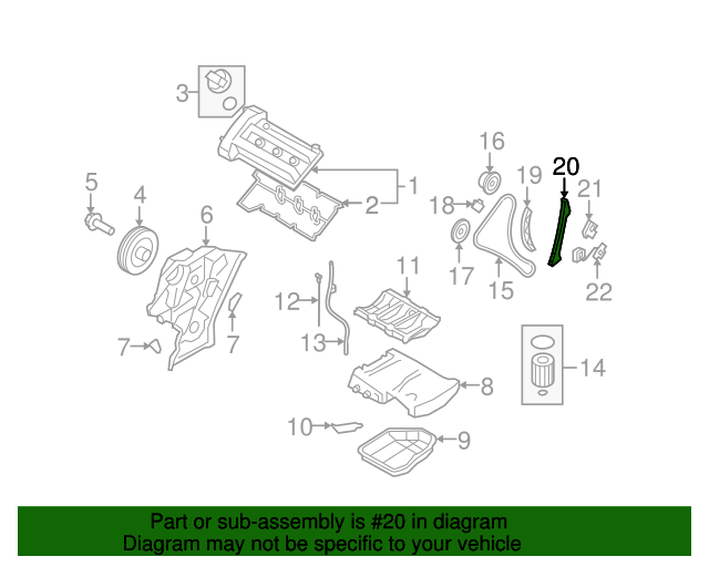 2006-2012 Hyundai Tensioner Guide 24810-3C200 | OEM Parts Online