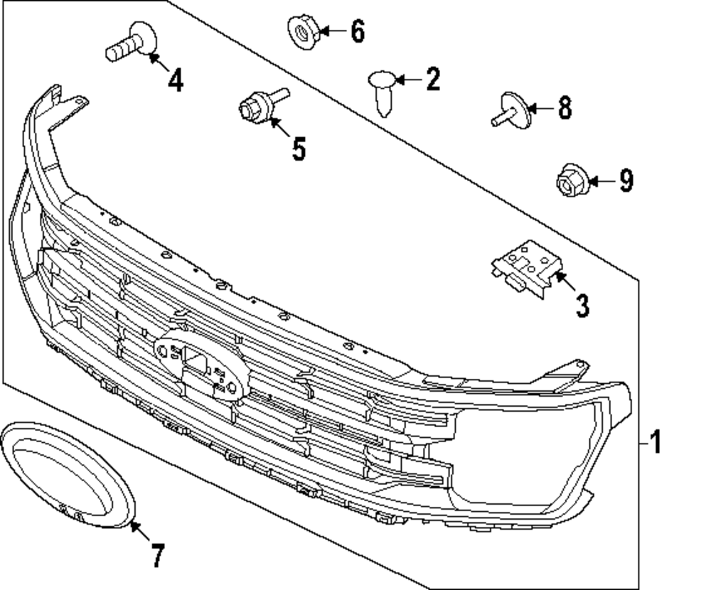 2024-2025 Ford F-150 Grille RL3Z-8200-BC | OEM Parts Online