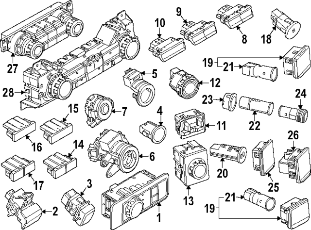 Ford Dealership 2023-2024 Ford Dash Control Unit PC3Z-19980-B | Ford Parts Catalog