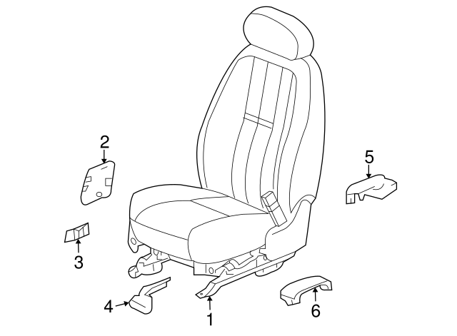 2007-2010 GM Passenger Seat Adjuster 20779107 | AutoNationParts.com