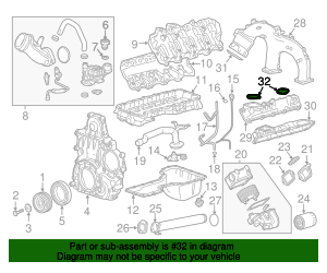 2017-2021 GM Upper Intake Manifold Seal 12642410 | GMPartsDirect.com