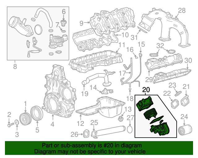 2017-2019 GM Engine Oil Cooler 12732980 | GM Parts Center