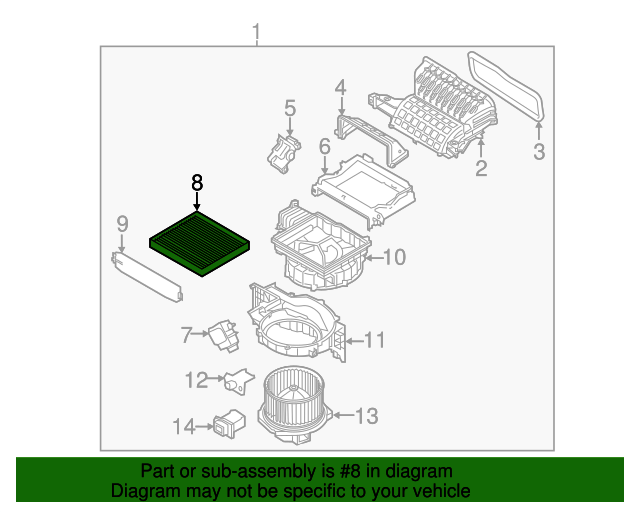 2017-2022 Kia Cabin Air Filter 97133-D3200 | Genuine Kia Parts