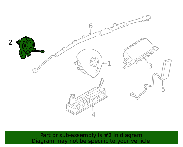 25554-6CA2A - Clock Spring 2018-2024 Nissan | Nissan Parts ...