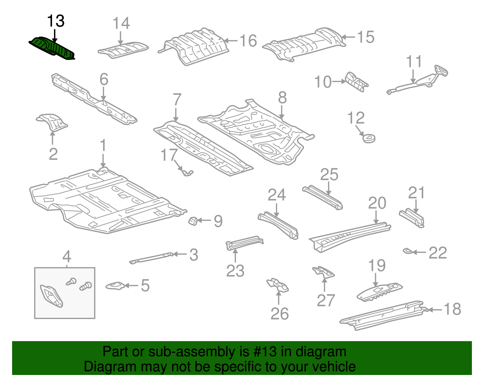 2004-2008 Toyota Highlander Heat Shield 58151-0E012 | OEM Parts Online