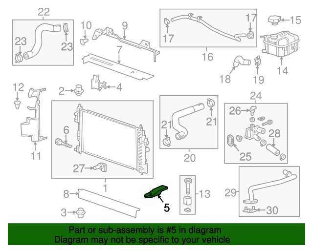 23120324 - Radiator Lower Bracket 2013-2017 GM | AutoNationParts.com