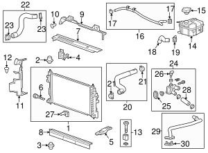 2011-2017 GM Radiator Upper Bracket 13239137 | TascaParts.com