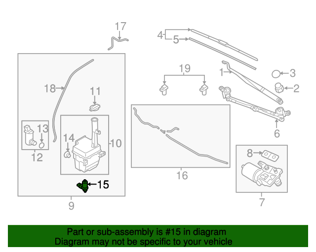 2005-2015 Hyundai Washer Fluid Level Sensor 98520-3F000 | OEM Parts Online